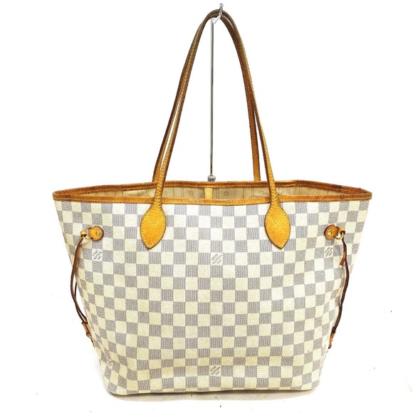 Louis Vuitton | Bags | Louis Vuitton Checkered Tote With Tan And Cream ...